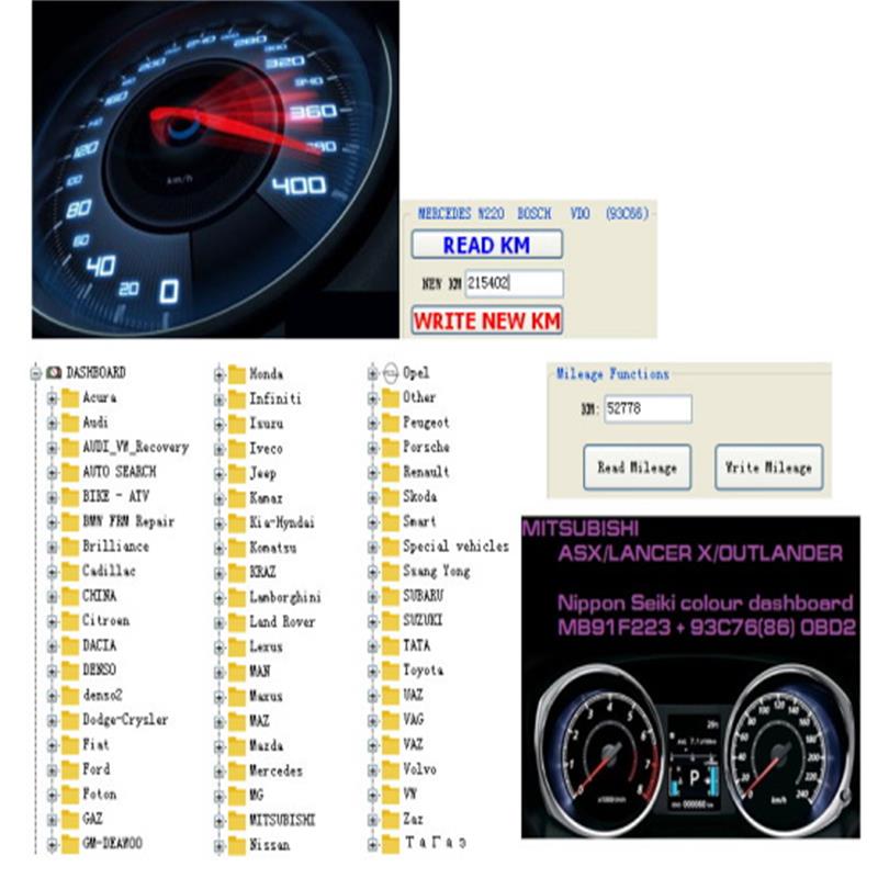 V87 IPROG Pro Automotive ECU Programmer Airbag Dashboard Reset Mileage ...