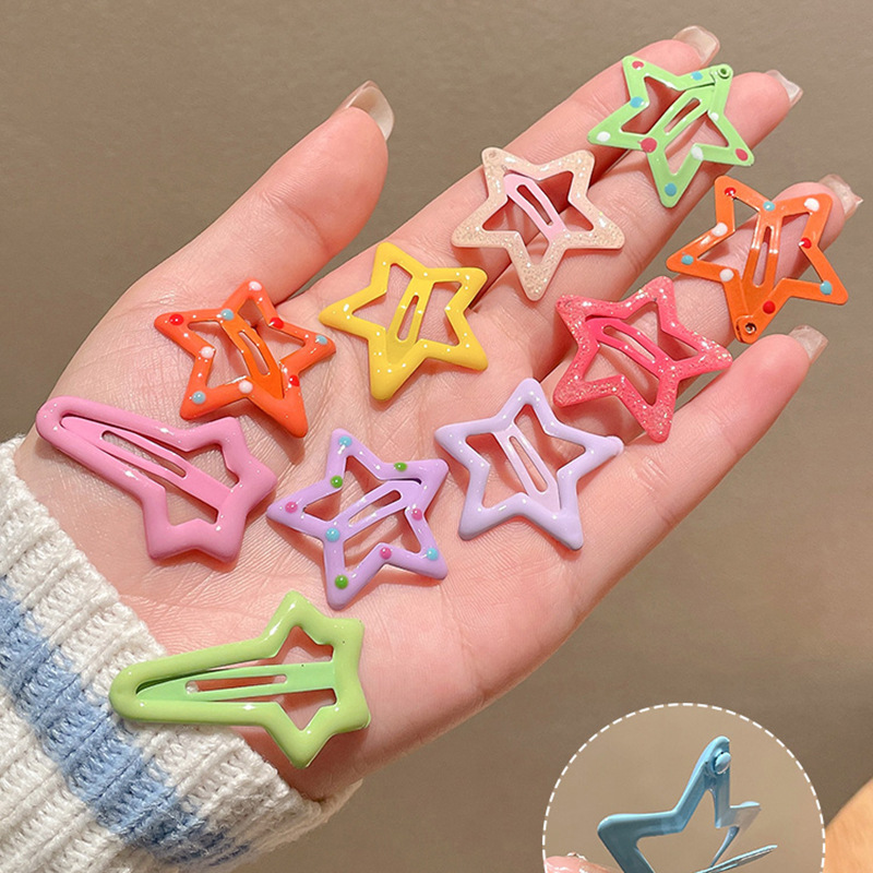 Star Hair Clips For Girls - Cute Baby Hairpins Non-Slip BB Clips Gentle ...