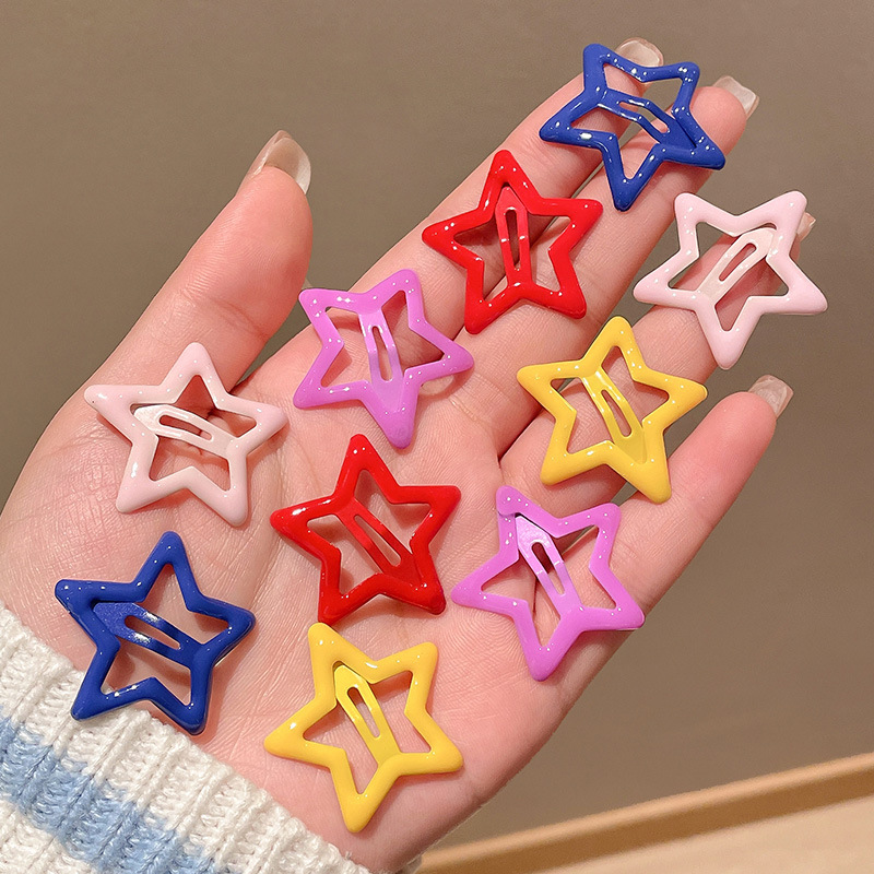 Star Hair Clips For Girls - Cute Baby Hairpins Non-Slip BB Clips Gentle ...