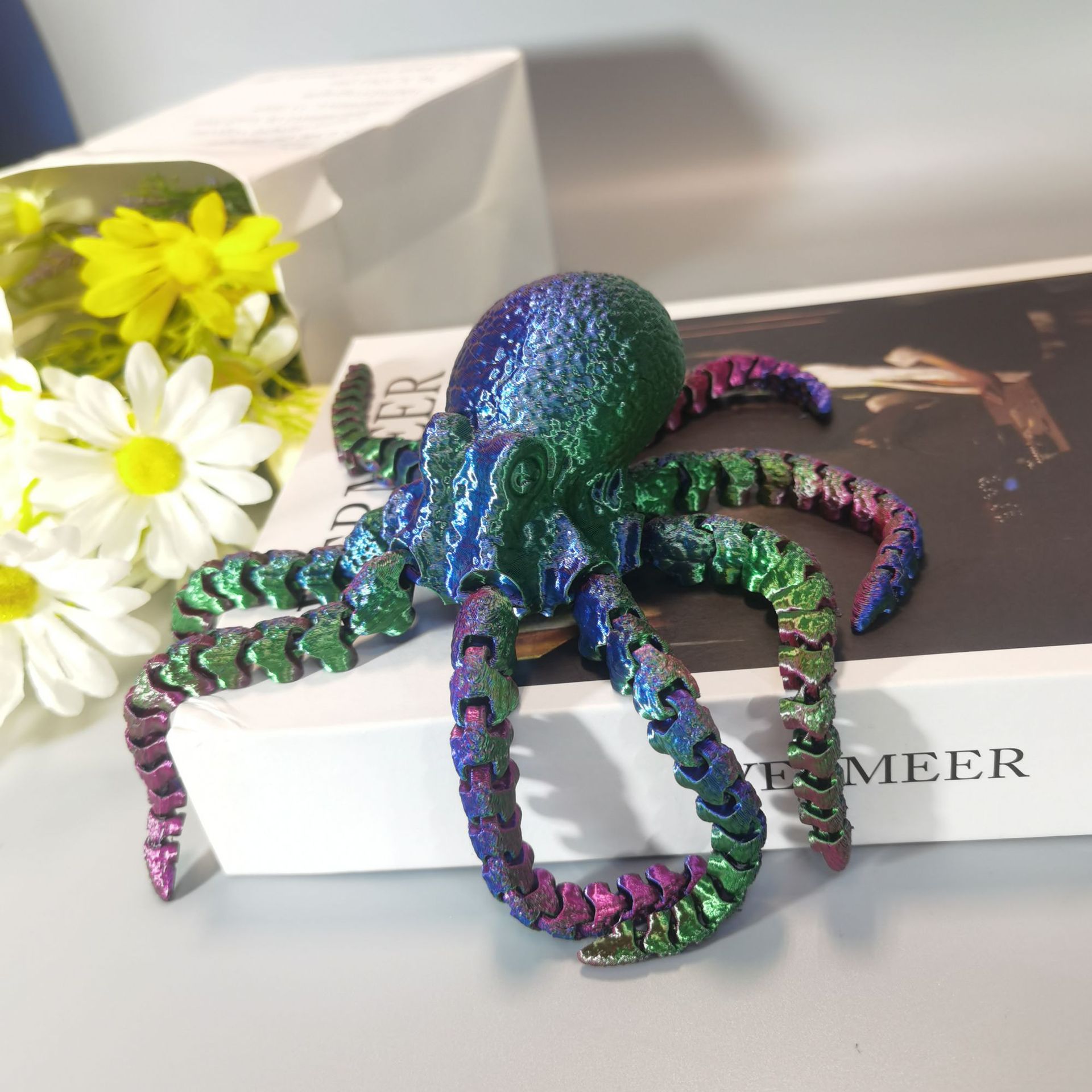 Octopus 3D printed fish colorful octopus prank movable joint ornament ...
