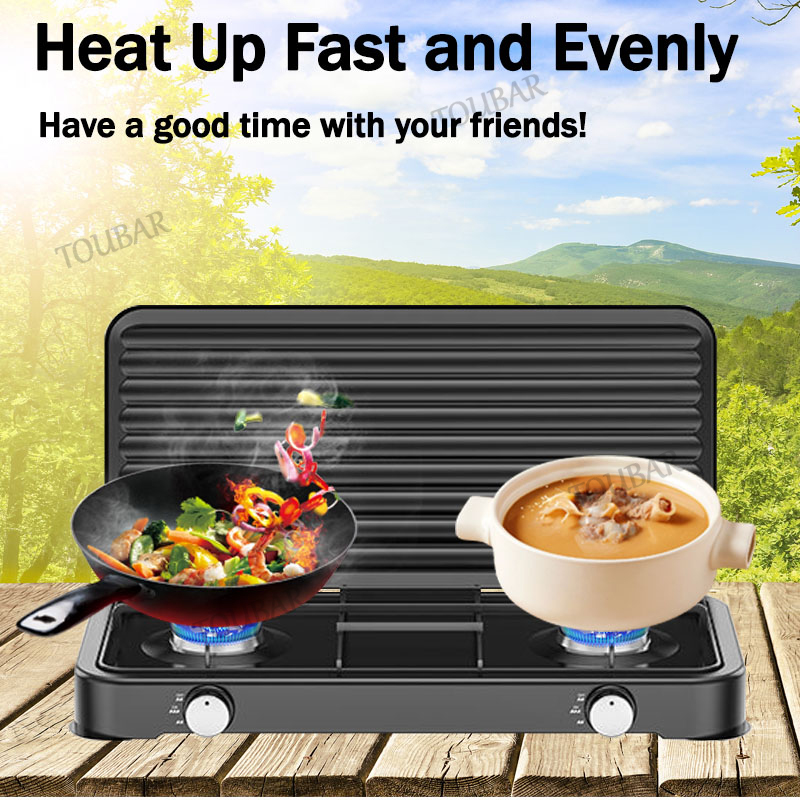 【Free Gift】Gas Stove Double Burner Gas Stove LPG Kitchen Appliance ...