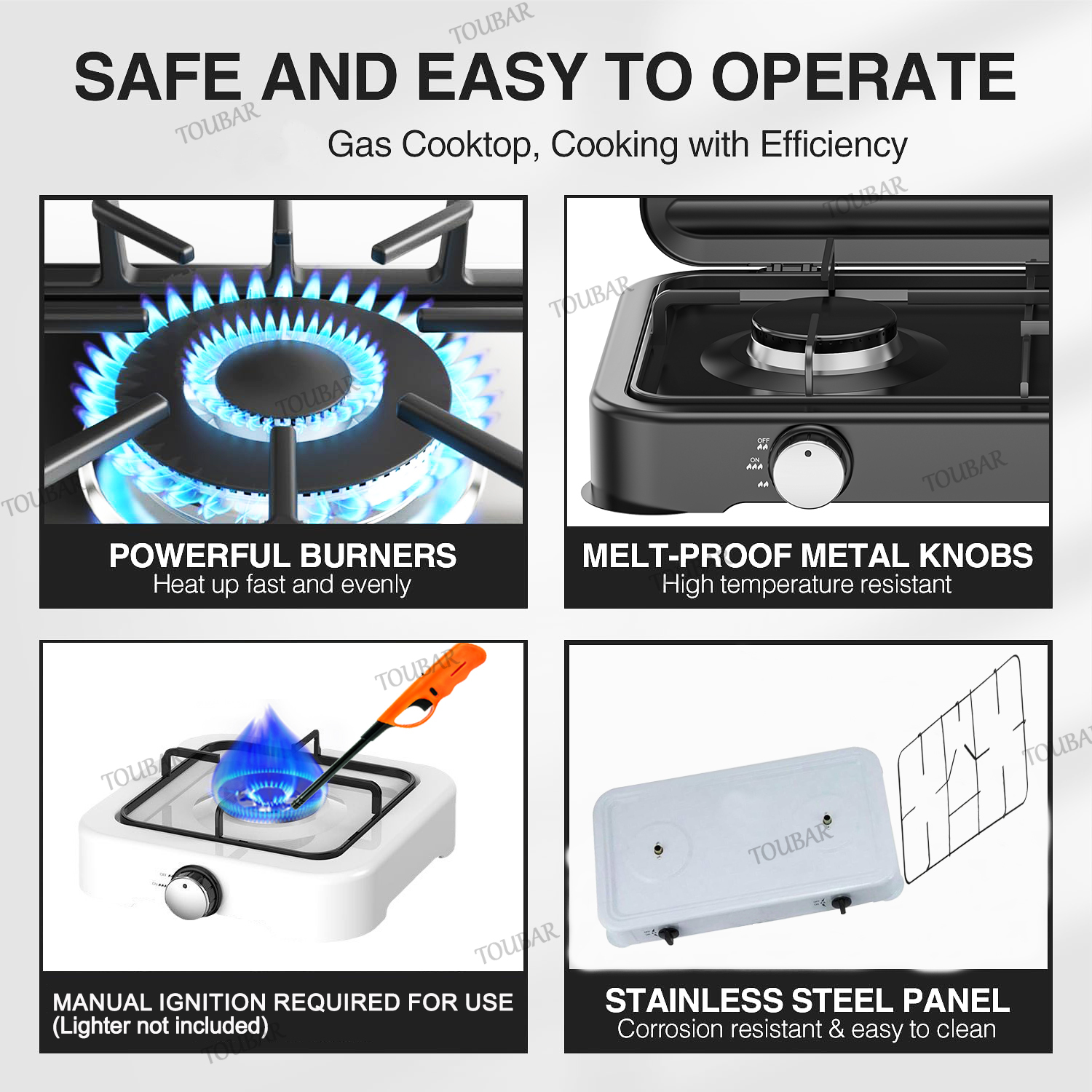 【Free Gift】Gas Stove Double Burner Gas Stove LPG Kitchen Appliance ...