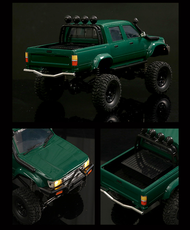 【Dark Green】WPL C64-1 RC CAR 1/16 2.4G Full Scale 4WD Adults Climbing Car Off Road Vehicle C24 ...