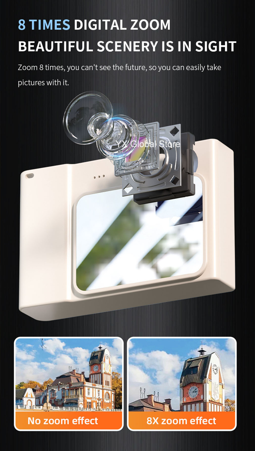 4K digi cam Beginner's camera with mirror 48MP HD Autofocus Camera ...