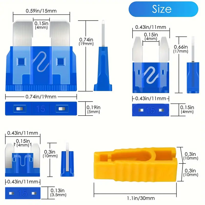 1 Pcs Fuses Mini Small Medium Car Fuse 3A 5A 7.5A 10A 15A 20A 25A 30A ...