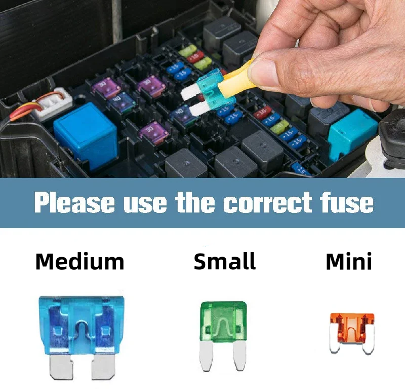 1 Pcs Fuses Mini Small Medium Car Fuse 3A 5A 7.5A 10A 15A 20A 25A 30A Amp Clip Fuse Set for Car ...