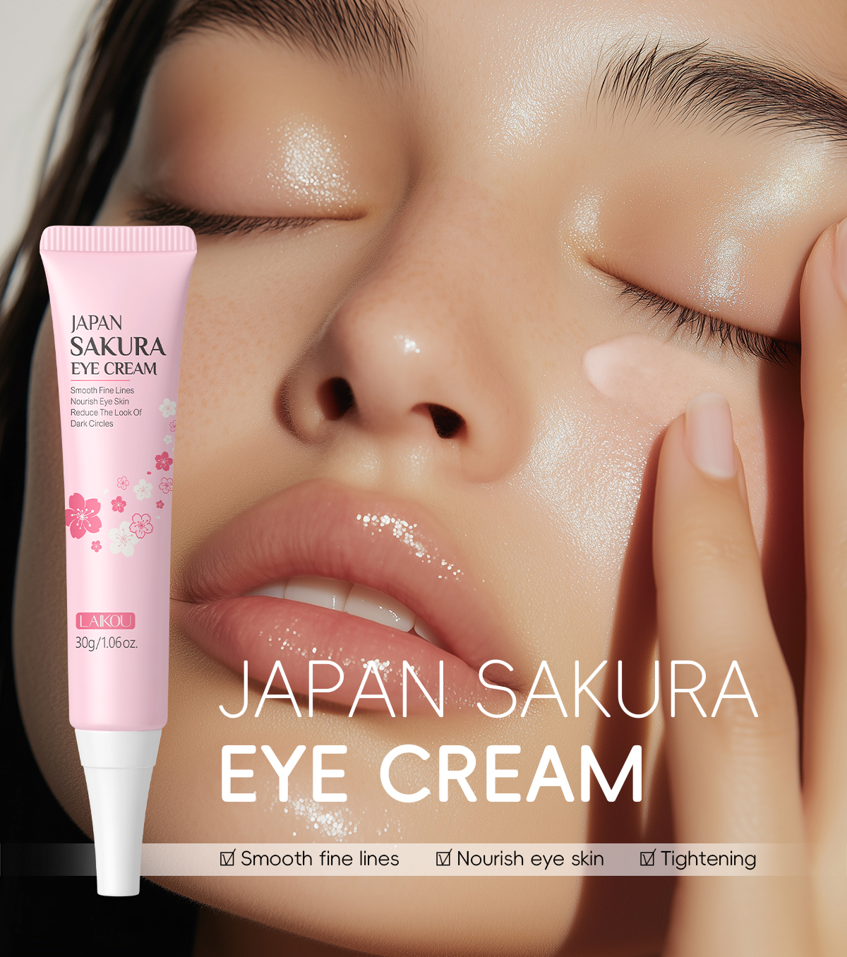 LAIKOU Japan Sakura Eye Cream Remove Wrinkle Anti-aging Tighten Eye ...