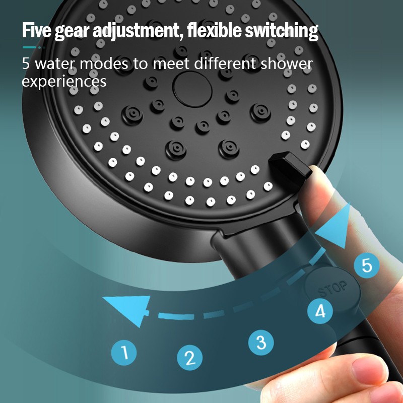 SOXON Adjustable Speed Shower Set & With Hose and Faucet 304 4 in 1 ...