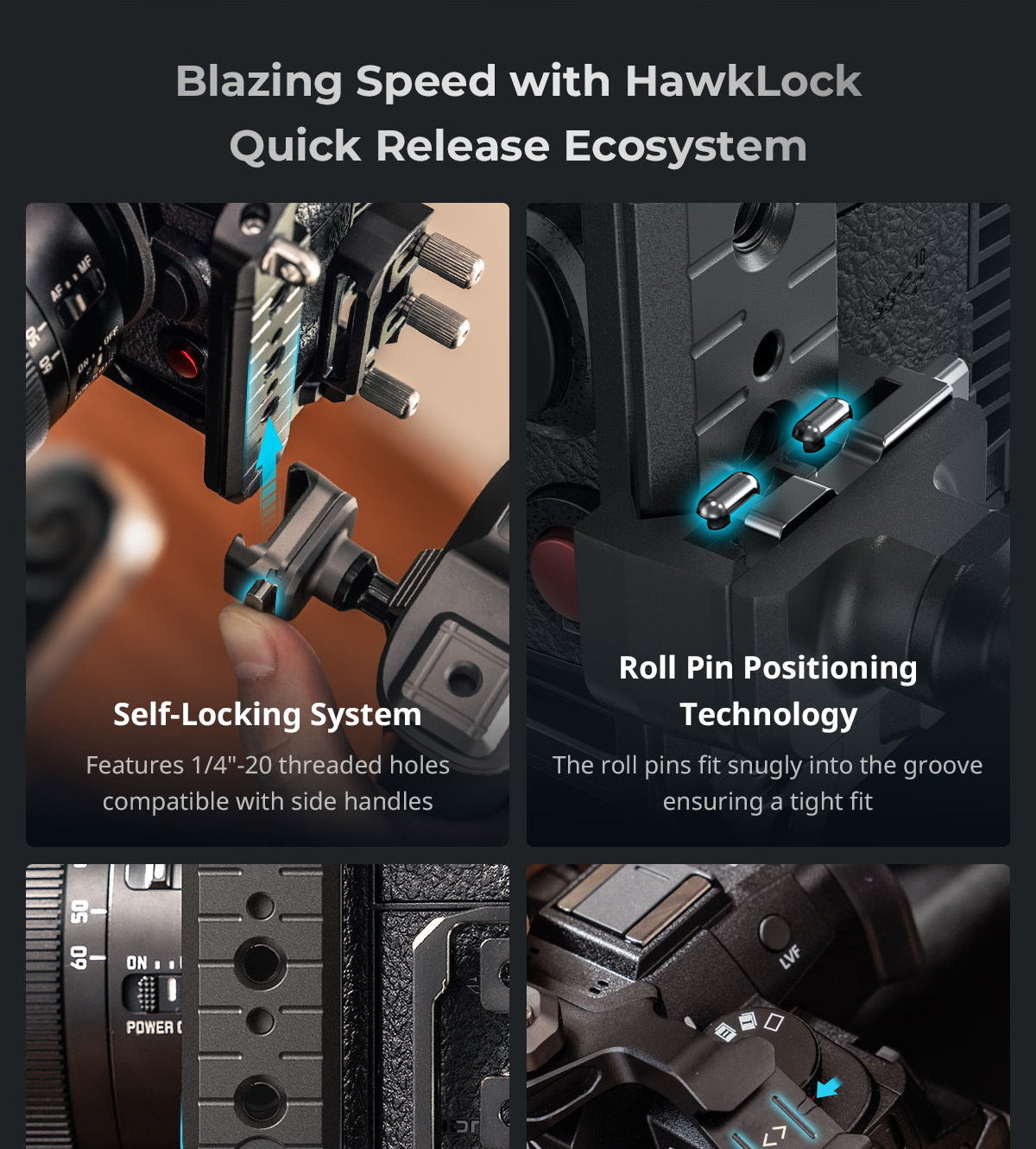SmallRig HawkLock Quick Release Cage Kit for Panasonic LUMIX GH7/GH6 ...