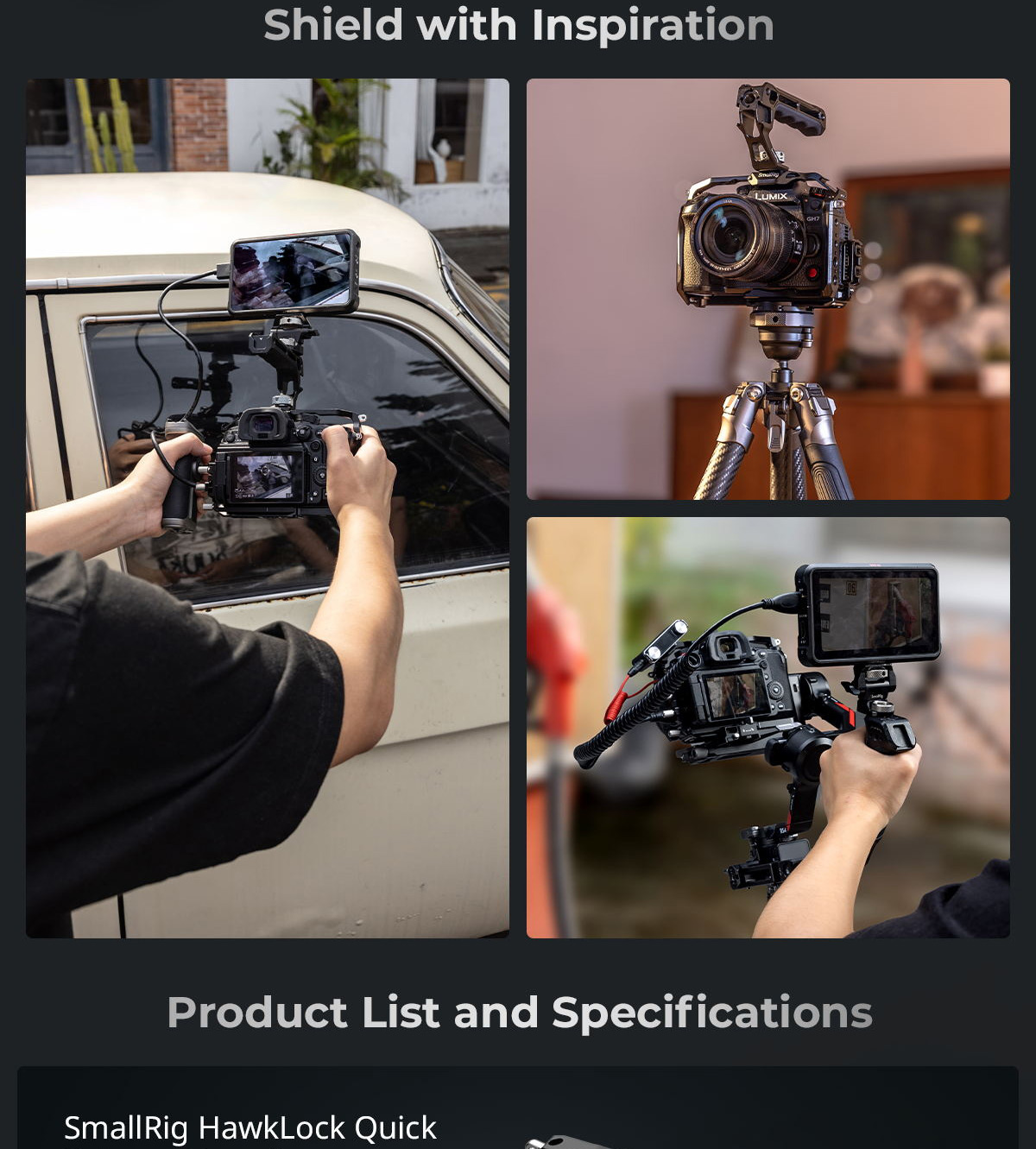 SmallRig HawkLock Quick Release Cage Kit for Panasonic LUMIX GH7/GH6 ...