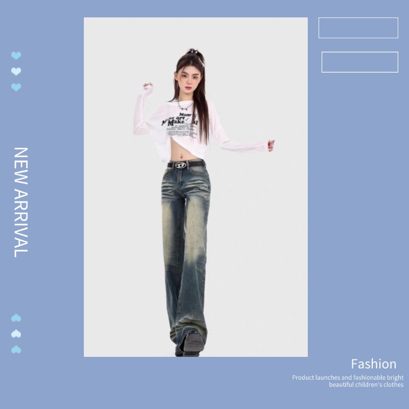 【S-3XL 】 Retro maong fashion skinny jeans for Women jag Wash loose high ...