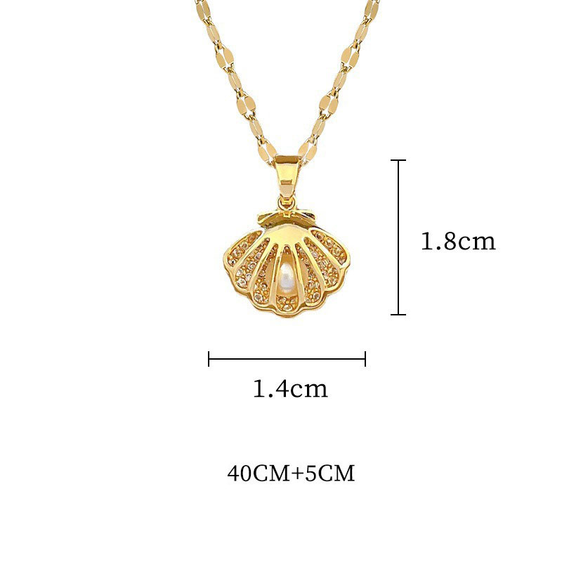 Luxury Pearl Shell Pendant Necklace Stylish Gift for Women Perfect for ...