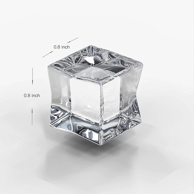 10/20/50Pcs Artificial Clear Fake Ice Cubes Acrylic Ice Rock Diamond ...