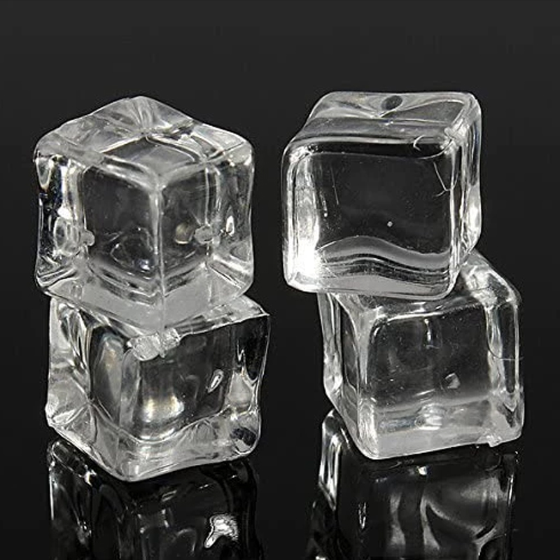 10/20/50Pcs Artificial Clear Fake Ice Cubes Acrylic Ice Rock Diamond ...