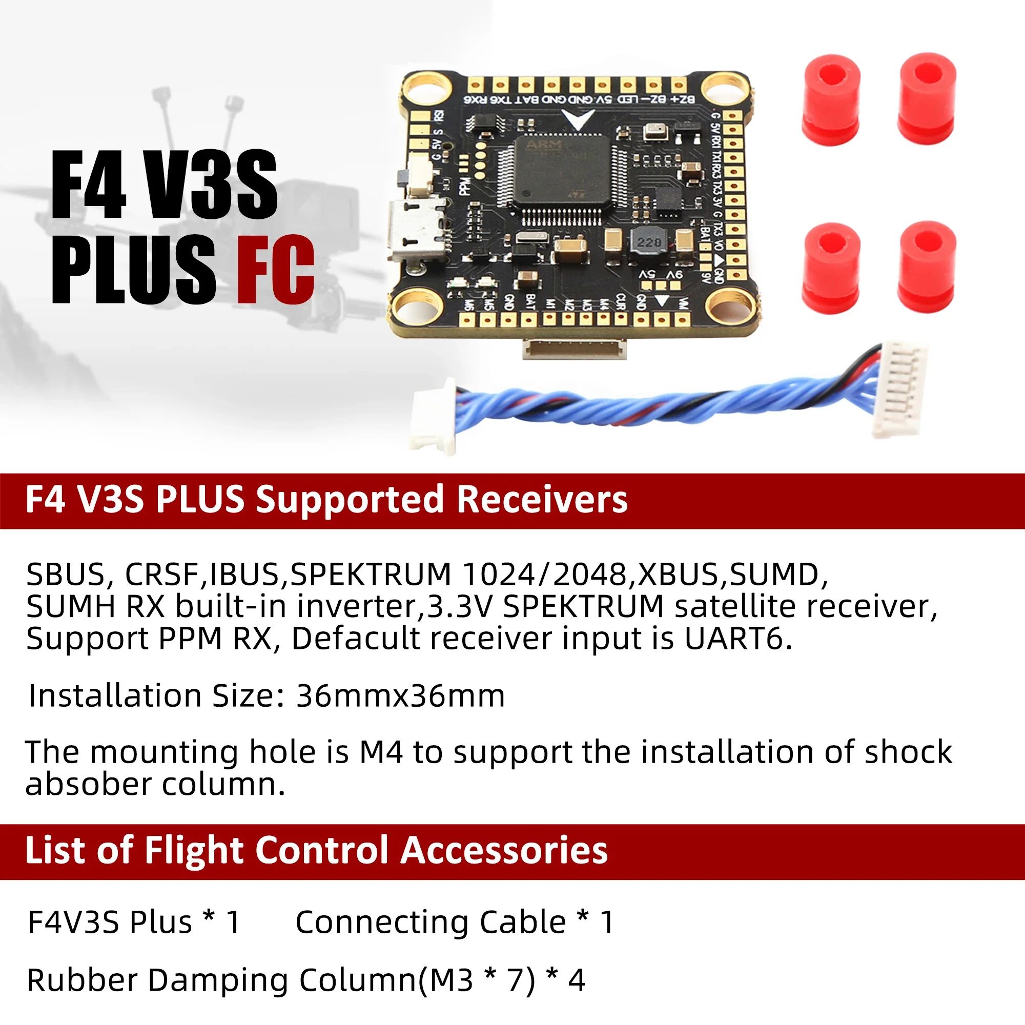 BETAFLIGHT F4V3S F4 V3 V3S PLUS FC Flight Controller Board Barometer ...