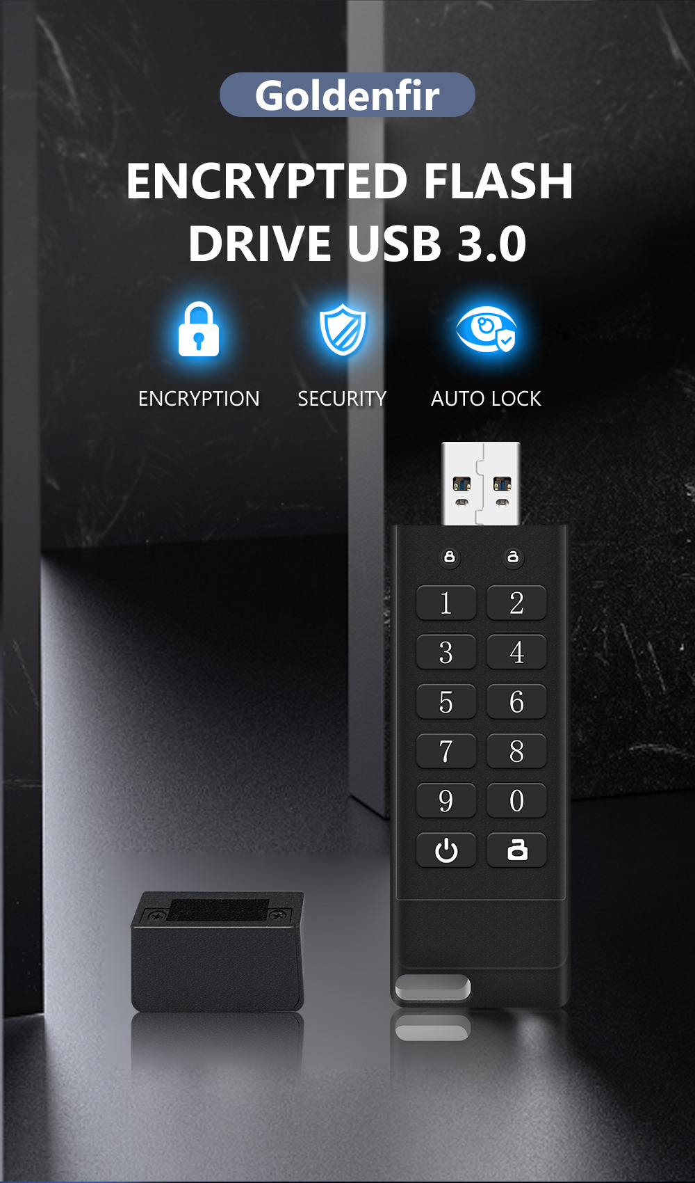 Secure USB drive,encrypted USB8G16Gflash drive hardware password,with ...