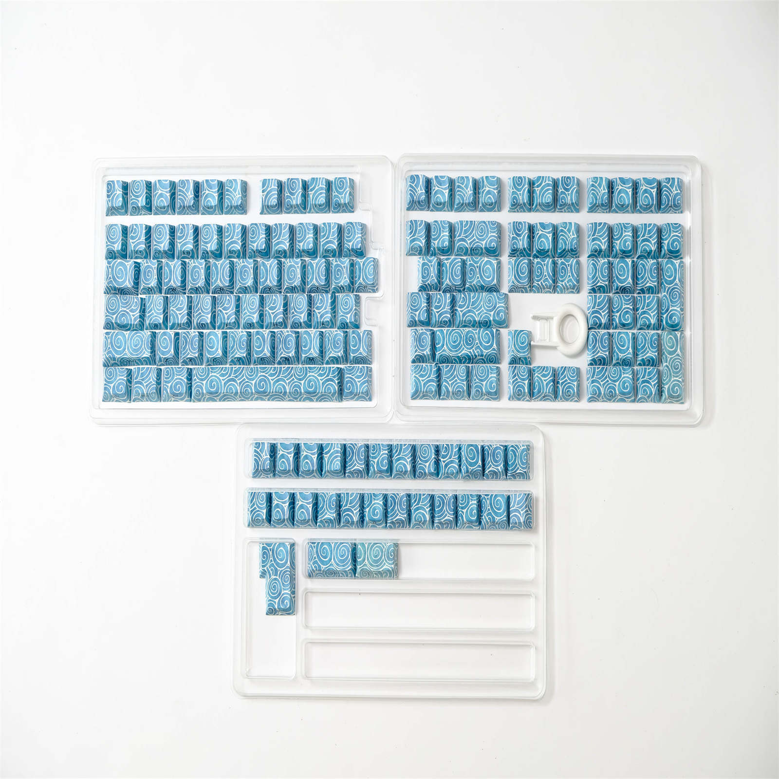 Blue Swirl Side light transmission Keycap 136 Keys PBT Material Cherry ...