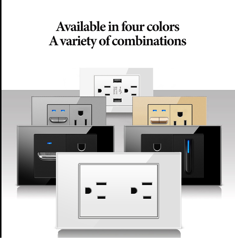 Vollai 1/2/3/4 Gang 1/2 way wall switch for light electrical 3/6 pin ...