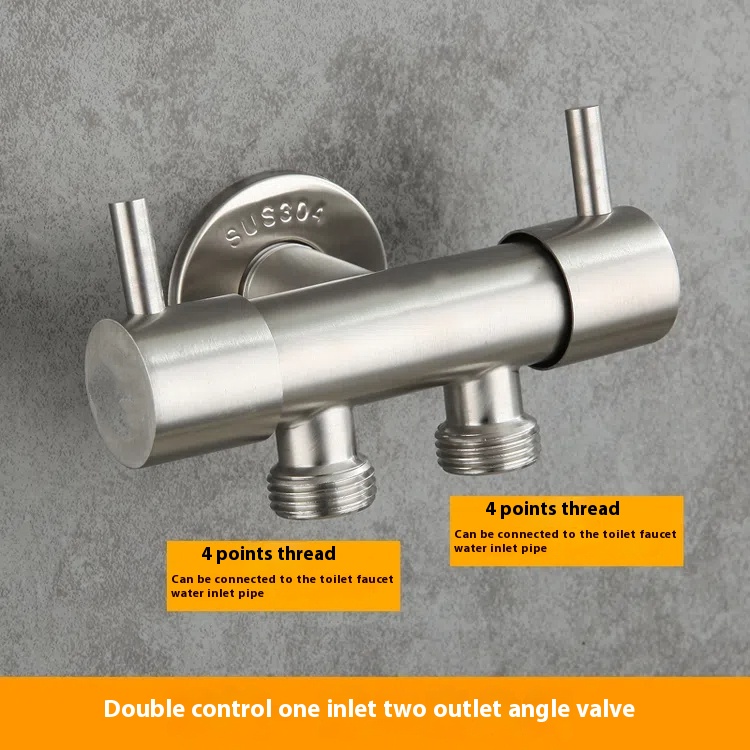 Multi-purpose faucet Silver stainless steel faucet double faucet one ...