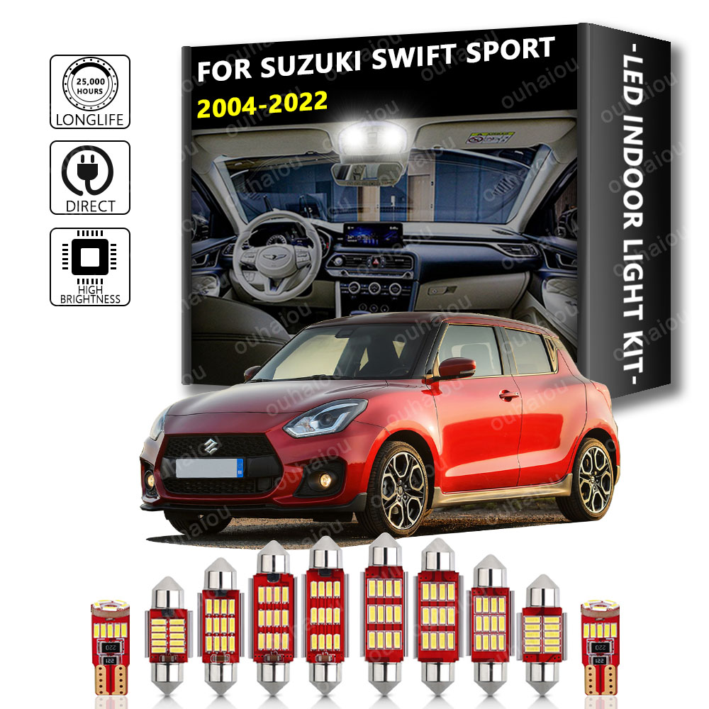 9pcs Interior LED For Suzuki Swift Sport 2004-2022 Canbus Vehicle Bulb ...