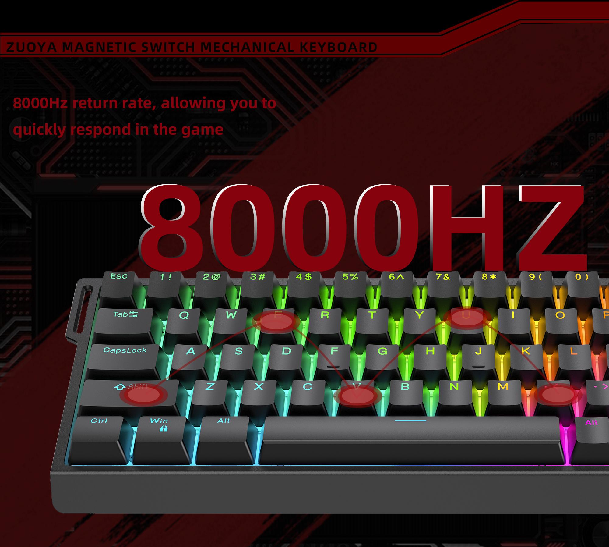 HE65 Magnetic Mechanical Keyboard 65% Hot swappable RGB GASKET Custom ...
