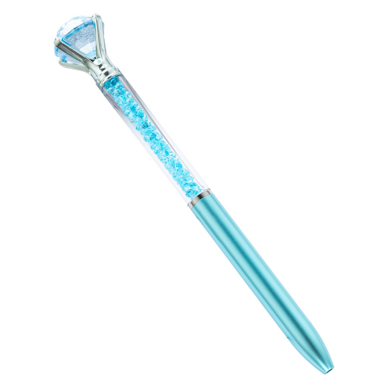 Plastic Big Crystal Diamond Pens Bling Ballpoint Pen Black Ink ...