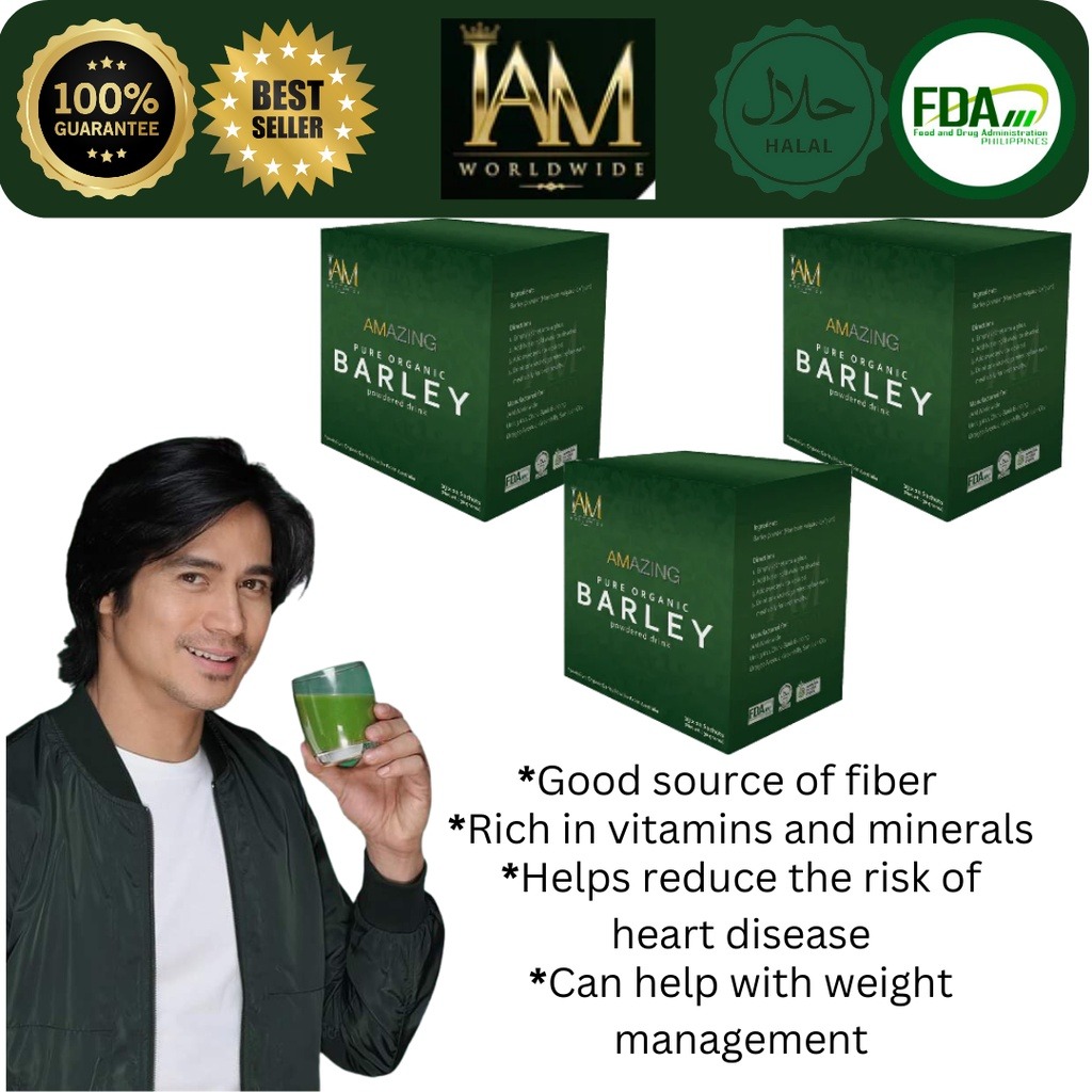IAM Amazing Barley Pure Organic Barley Powder Drinks Original | Shopee ...