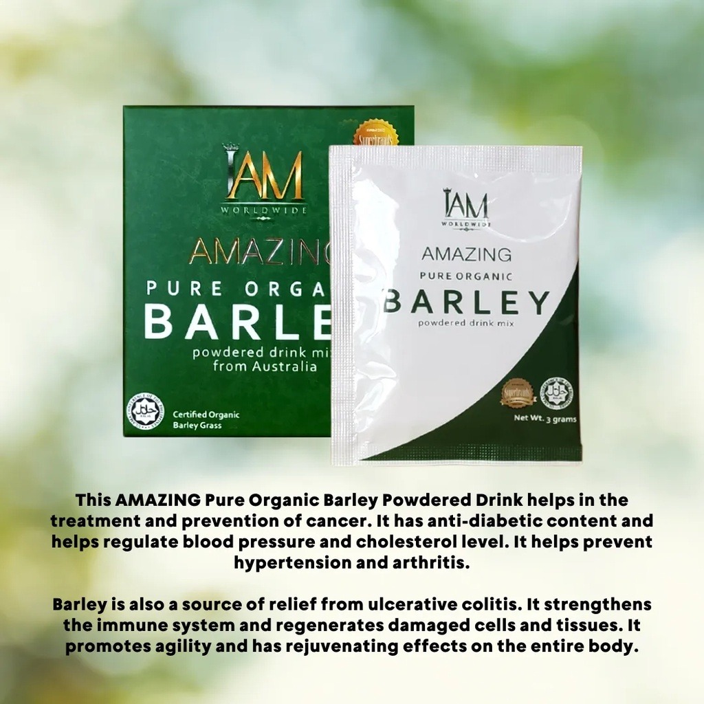 IAM Amazing Barley Pure Organic Barley Powder Drinks Original | Shopee ...