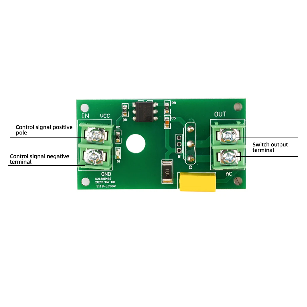 1 Channel SCR Thyristor Solid State Relay Switch Module Photoelectric ...