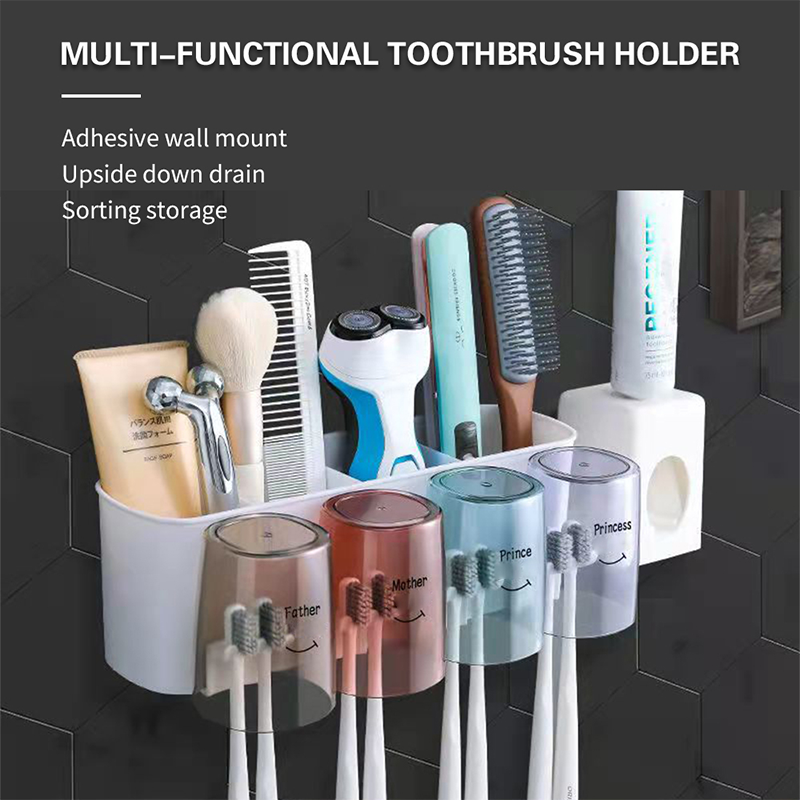 Multifunctional Non-Perforated Toothbrush Holder Set: Includes ...