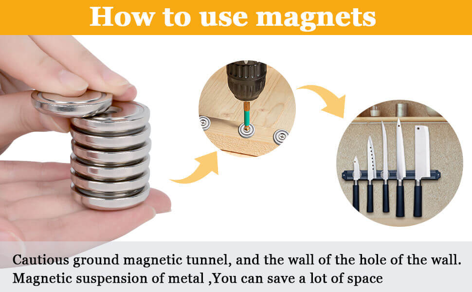Neodymium Cup Magnet with Holes, 55KG Pulling Force Strong Rare Earth ...