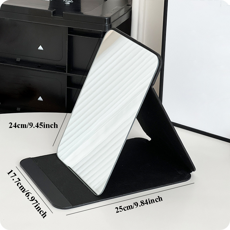 1pc Travel Portable Folding Makeup Mirror Full Screen Desktop Mirror ...