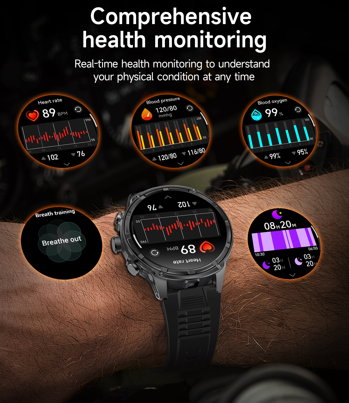 North EDGE V99 Men's Smart Watch Bluetooth Call One-Button Bluetooth ...