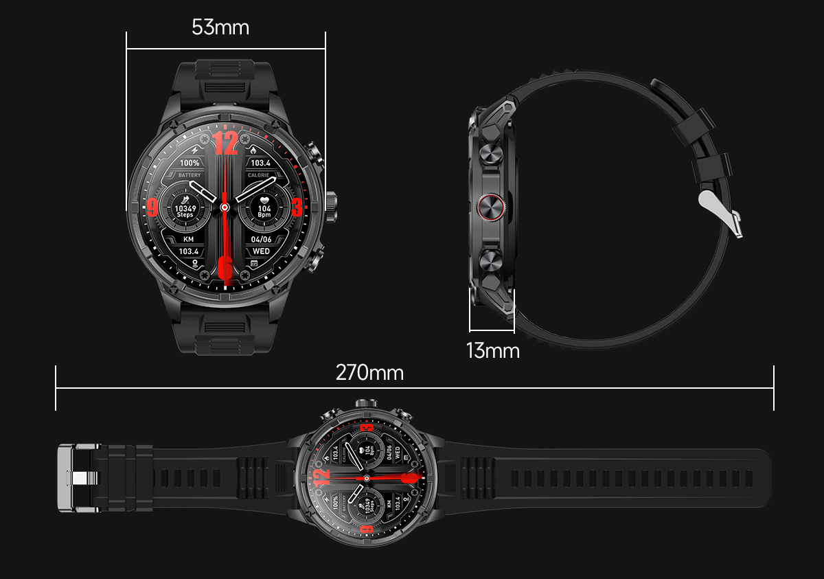 North EDGE V99 Men's Smart Watch Bluetooth Call One-Button Bluetooth ...