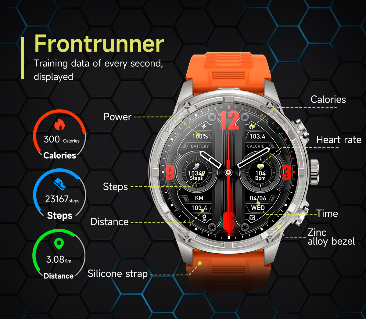 North EDGE V99 Men's Smart Watch Bluetooth Call One-Button Bluetooth ...