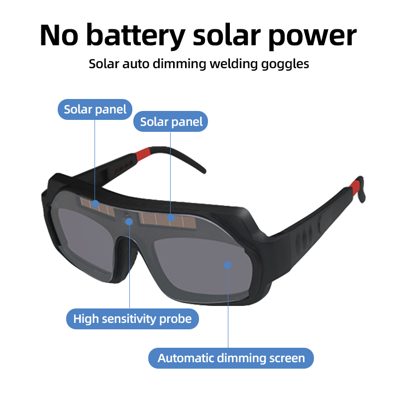Solar-Powered Auto-Darkening Welding Helmet Professional Eye and Face ...