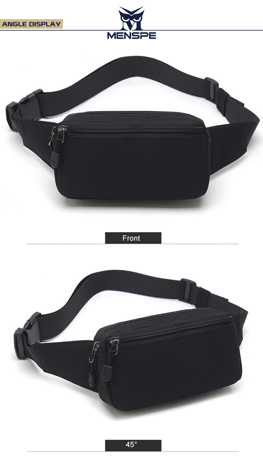 MENSPE Men Sports Waist Bag Fashion Men Bag Chest Bag Shoulder Bag ...