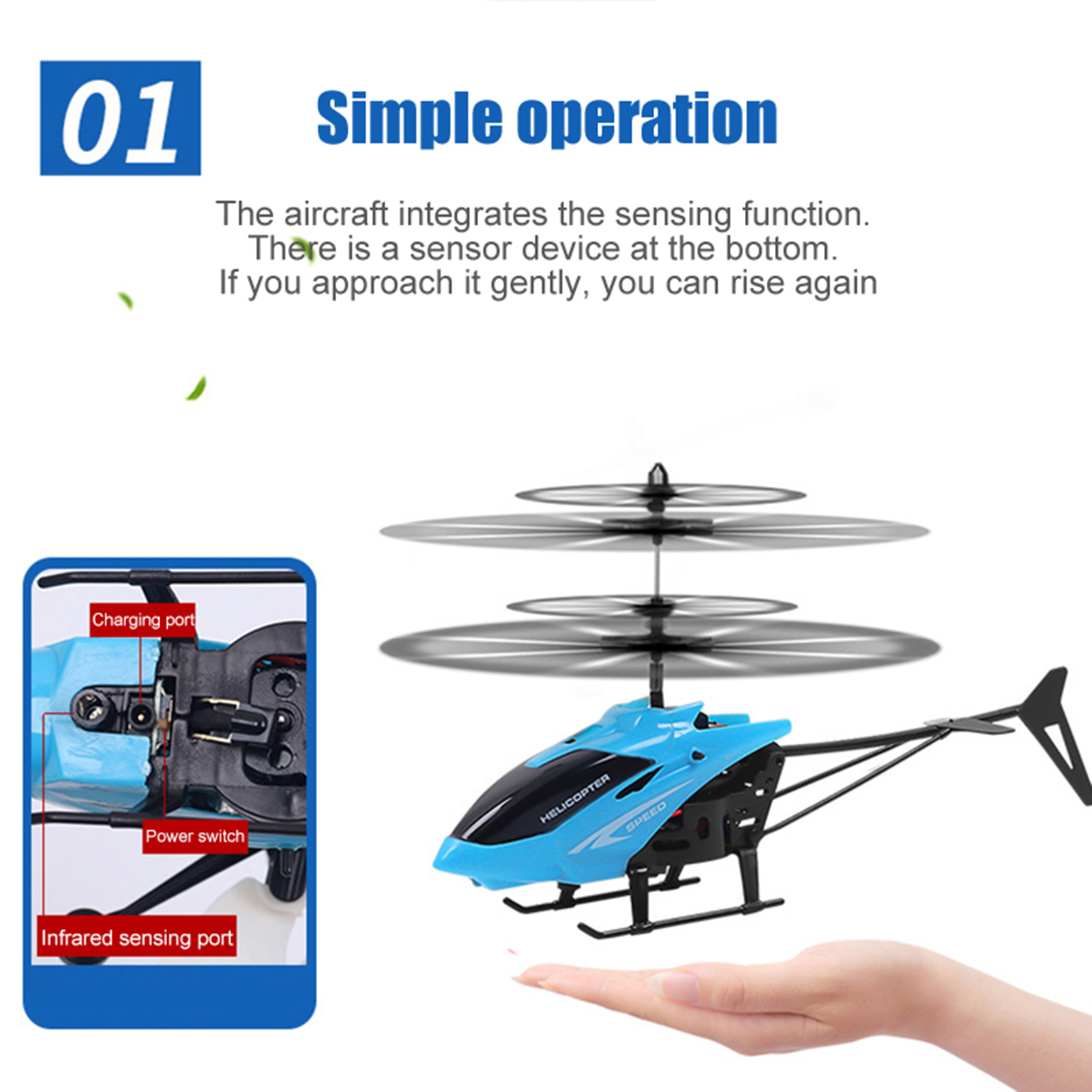 Mini Flying Helicopter Remote Controlled Aircraft Induction Aircraft ...