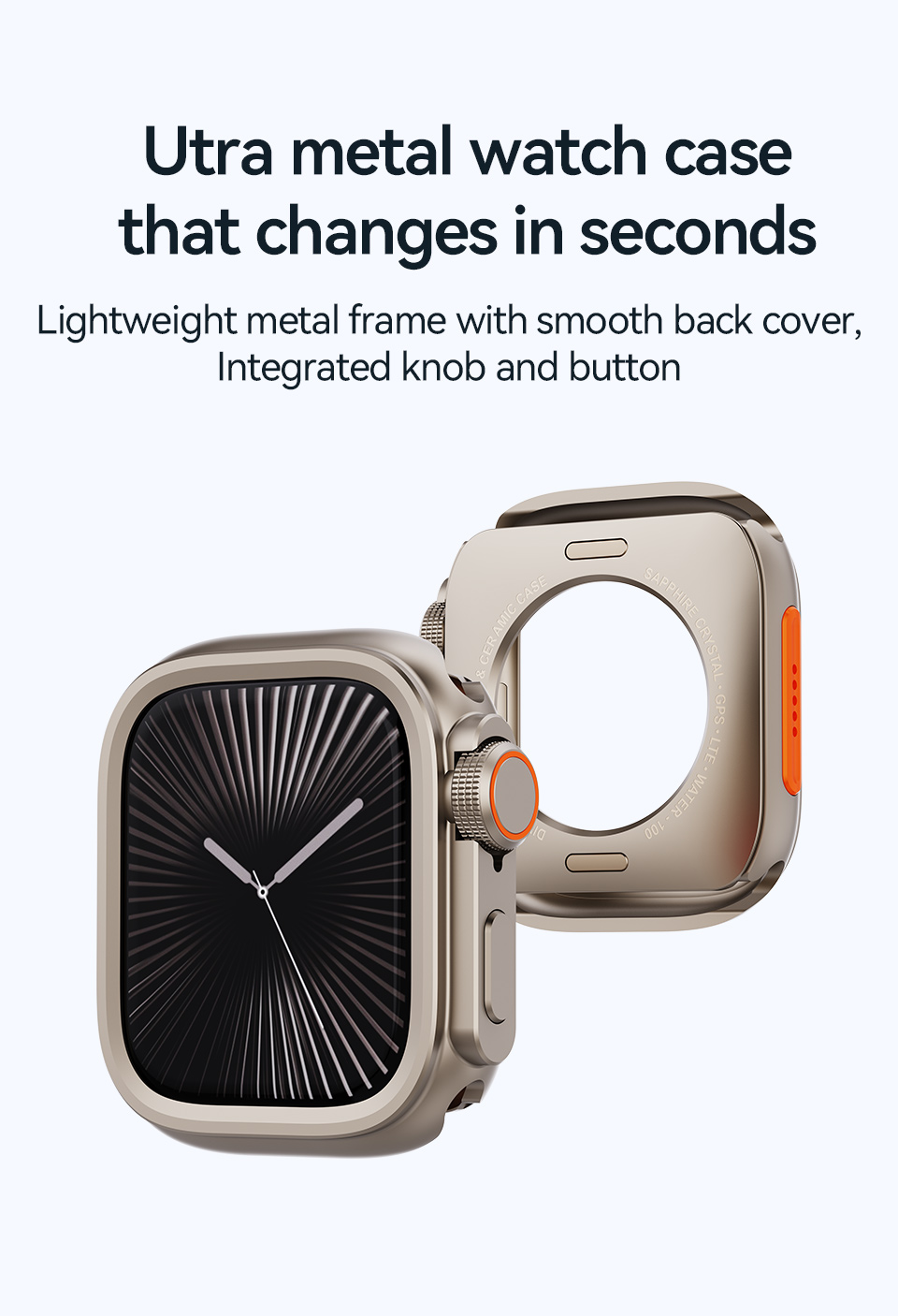 PZOZ Metal Case Compatible for Apple Watch Series 10/9 8 & 7 4/5/6/se ...