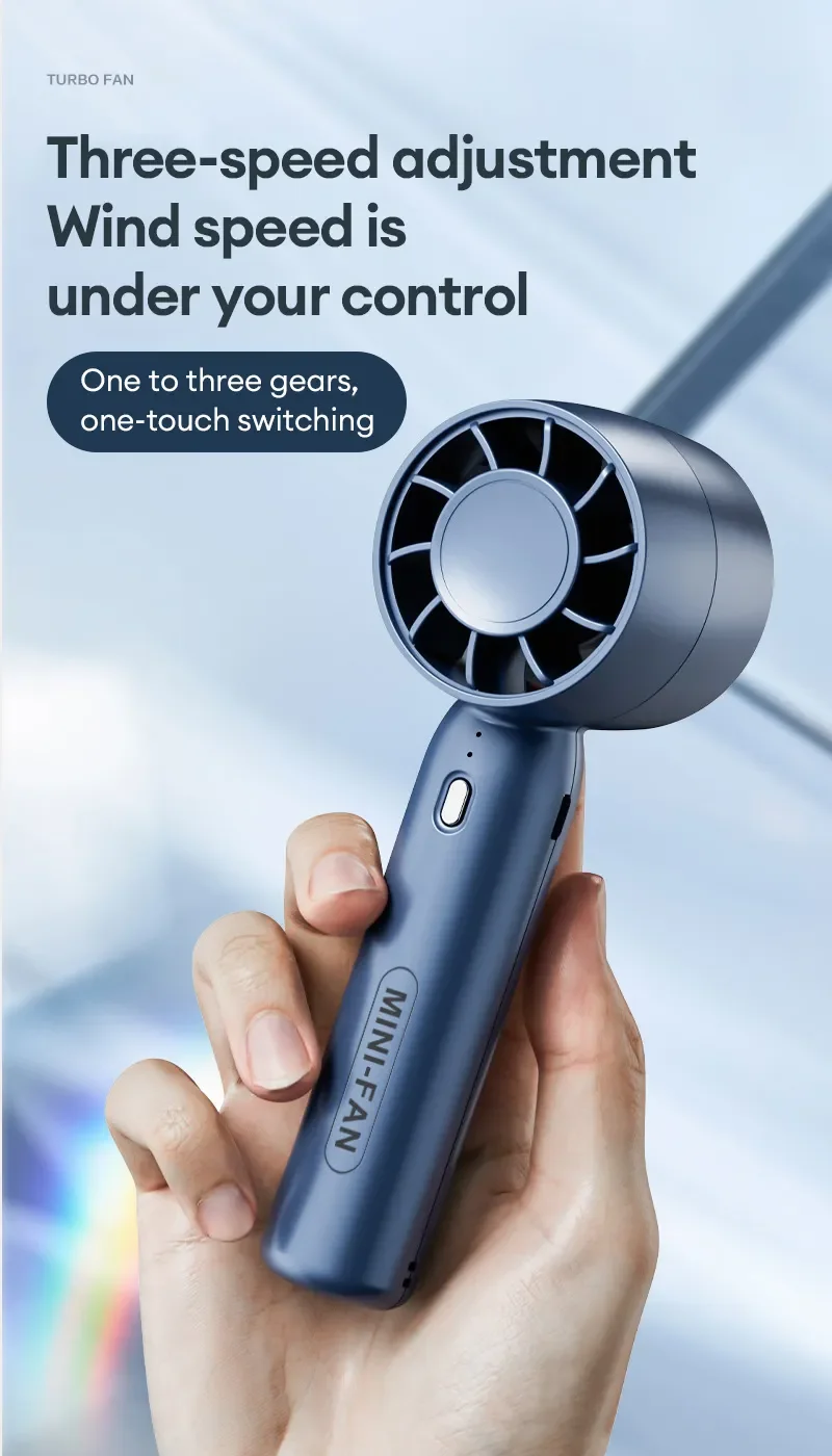 Portable Mini Handheld Fan Desktop Fan Charging Base 3 Gear Adjustment ...