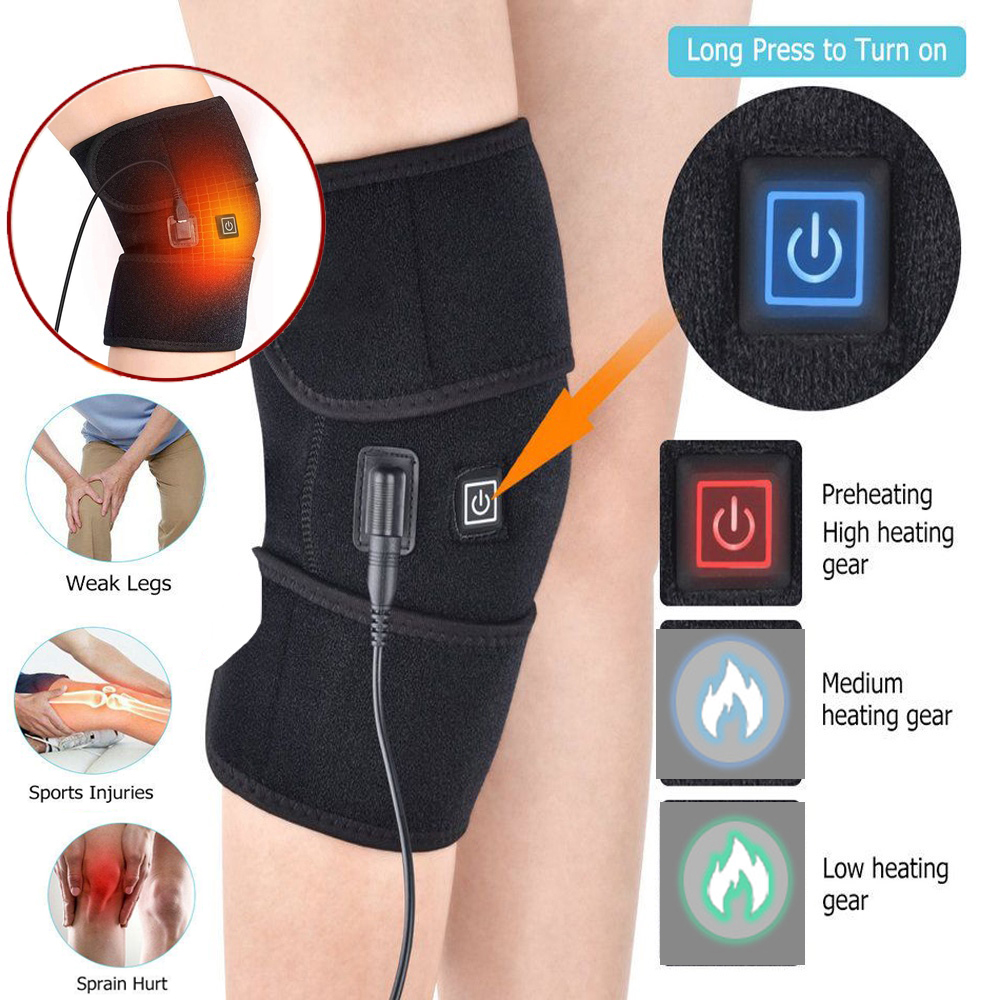Electric Leg Massager Heating Knee Pads Infrared Hot Compress Knee ...