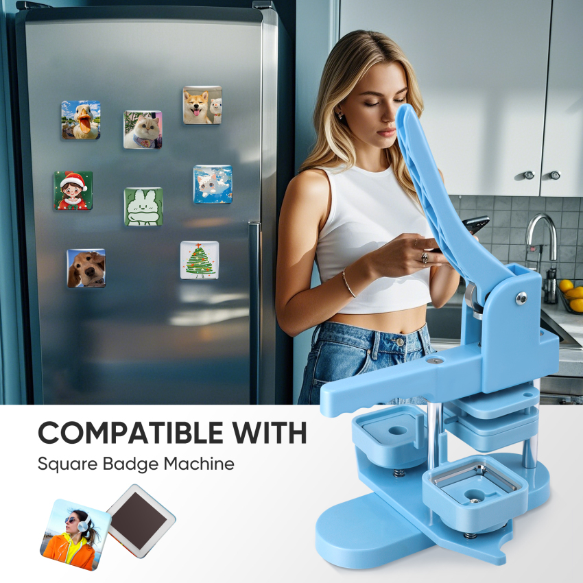 ⭐Local Warehouse+COD⭐ 50x50mm Square Refrigerator Badge Machine with ...