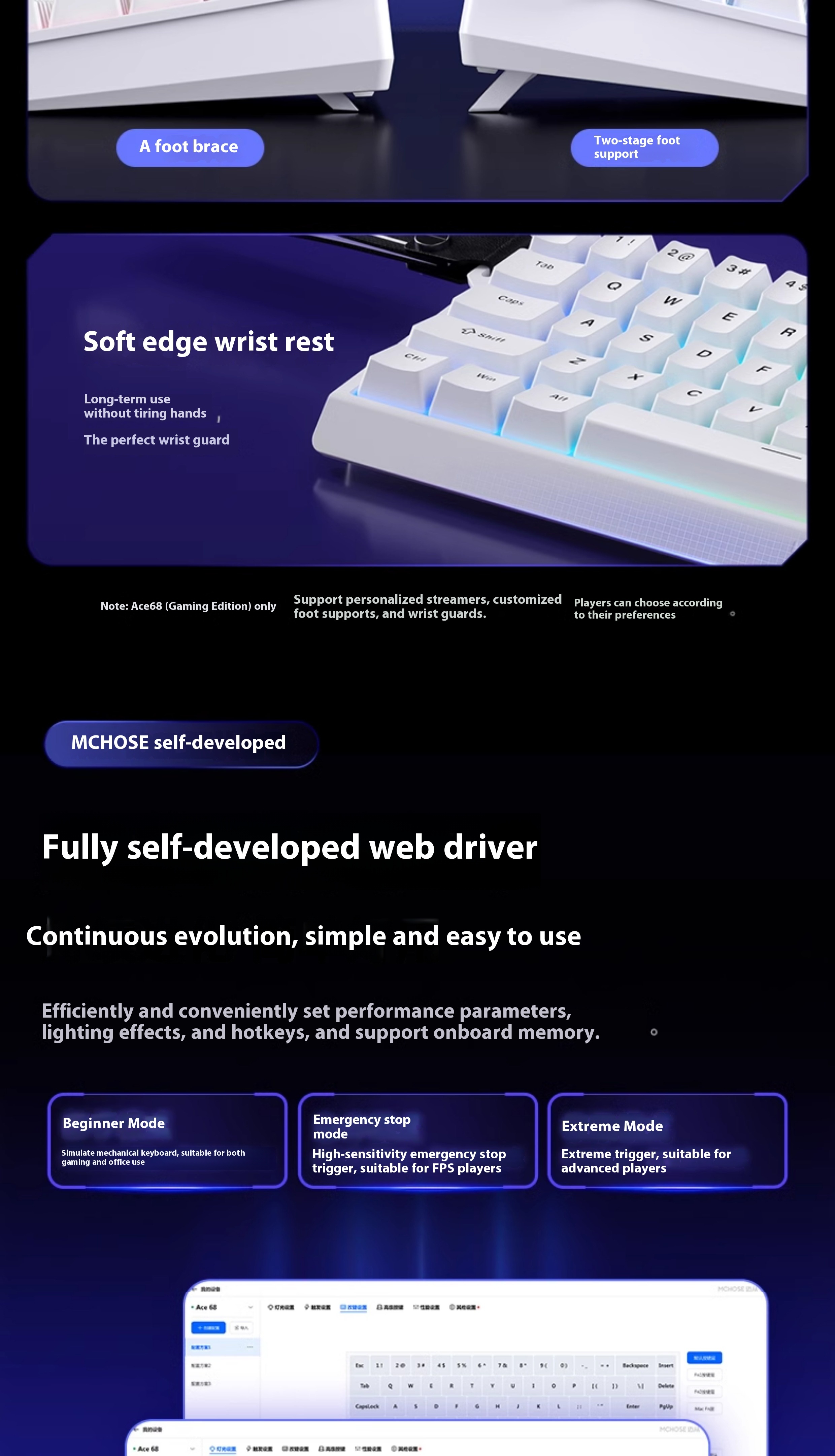 MCHOSE Ace68 Magnetic Mechanical Keyboard 65% Hot swappable RGB 0.01ms ...