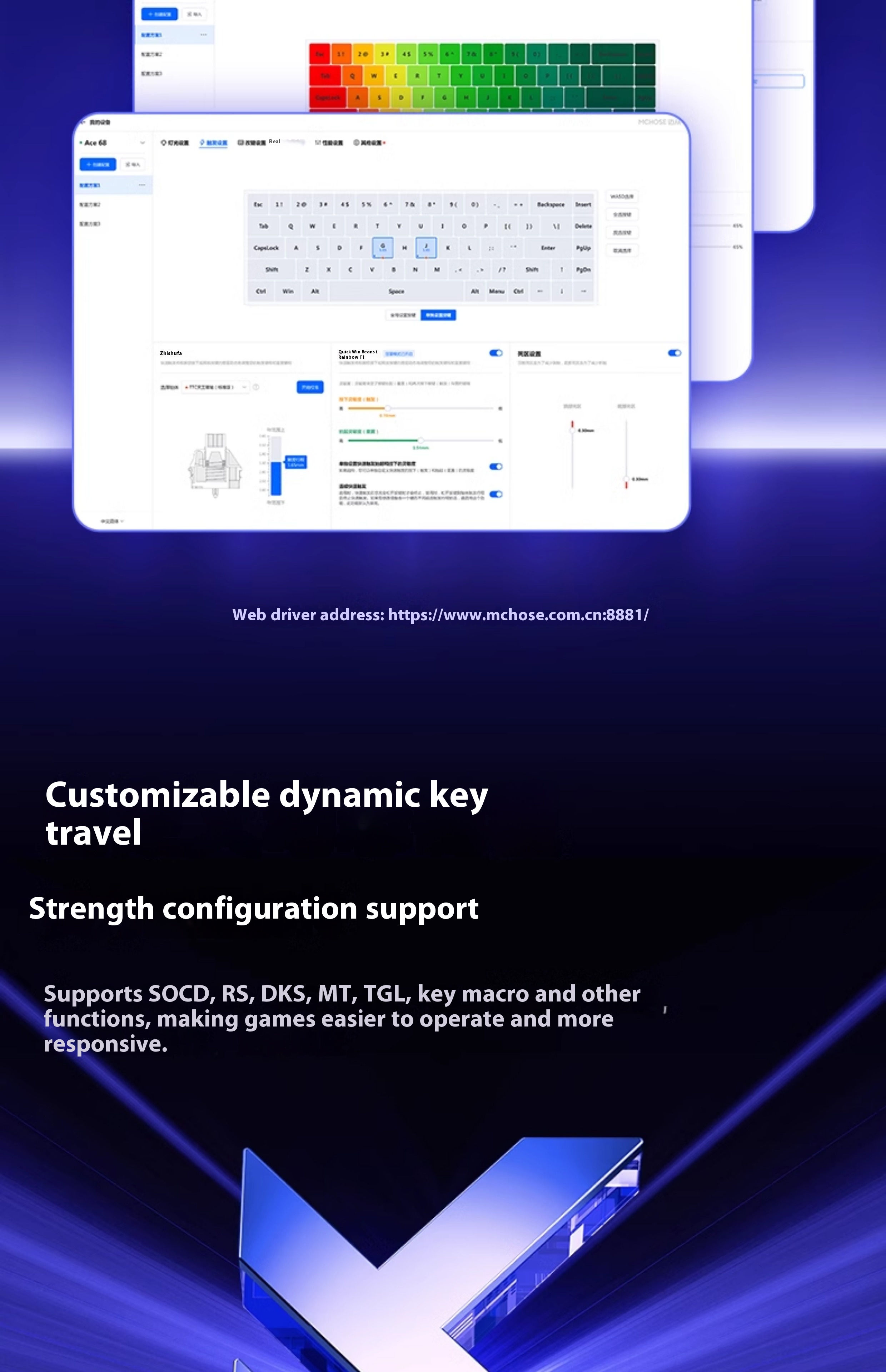 MCHOSE Ace68 Magnetic Mechanical Keyboard 65% Hot swappable RGB 0.01ms ...