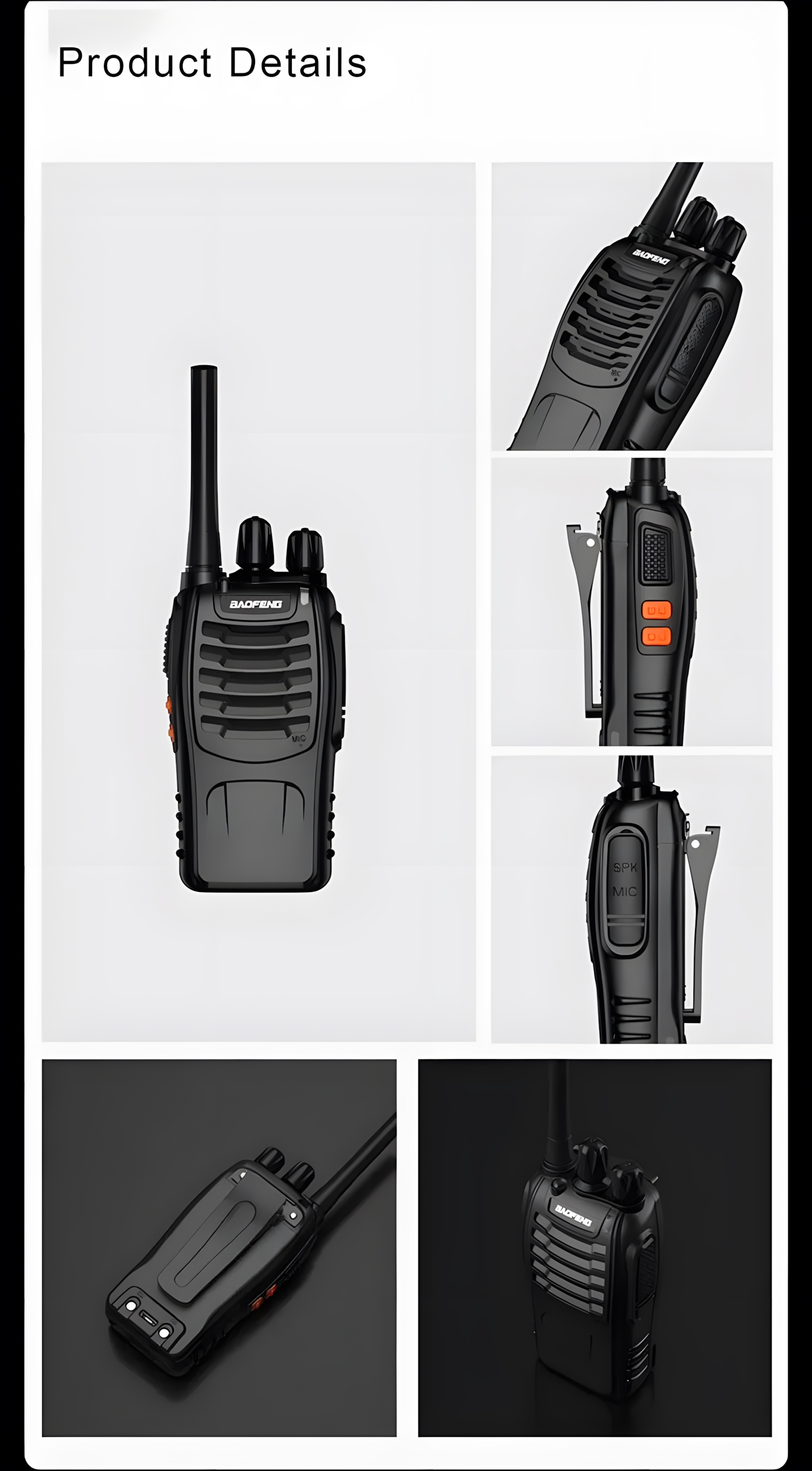 COD Baofeng BF 888S Walkie Talkie Radio 5W 16CHS Long Range Portable ...