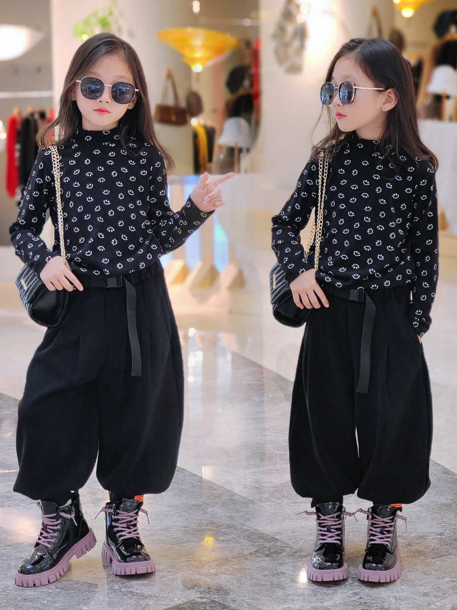 NINI Trendy Black Boots For Kids Girls Korean Martin Boots For Girl ...