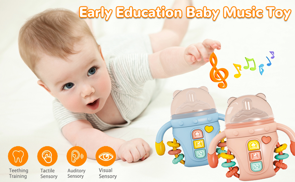 iBliver Baby Musical Toys,Sensory Learning Toy with Music and Lights ...