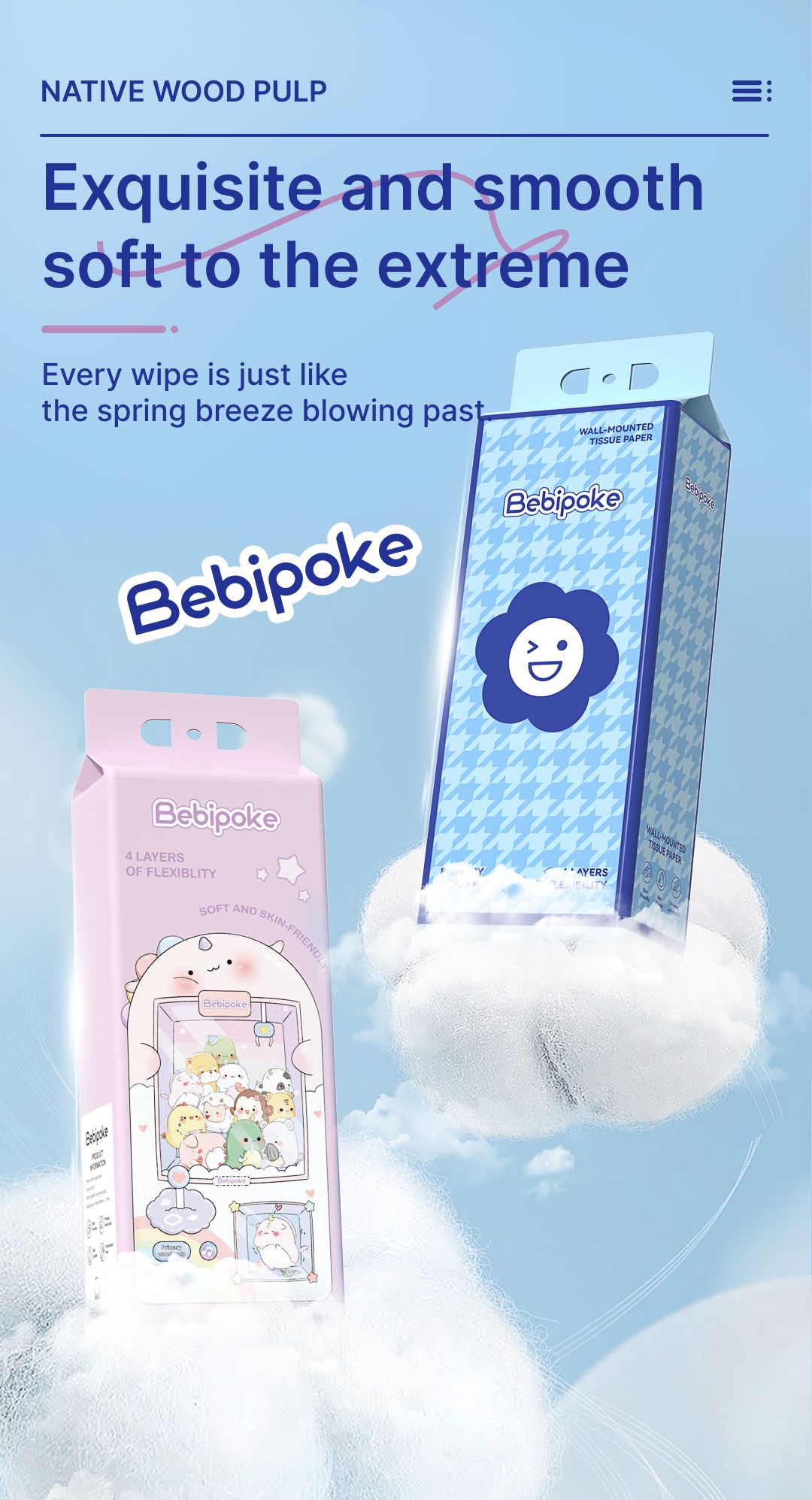 【Buy 1 Take 1】 Pull-out skin-friendly tissue, original wood pulp tissue ...