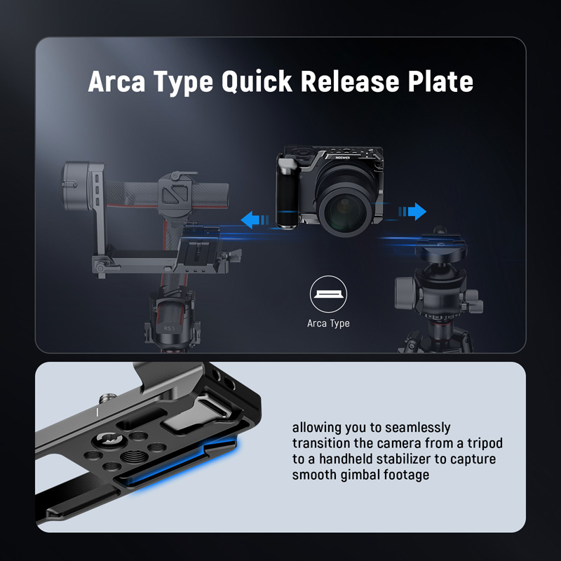 NEEWER Cage for fp/fp L Metal Camera Cage with EVF-11 Support 1/4" & 3/ ...