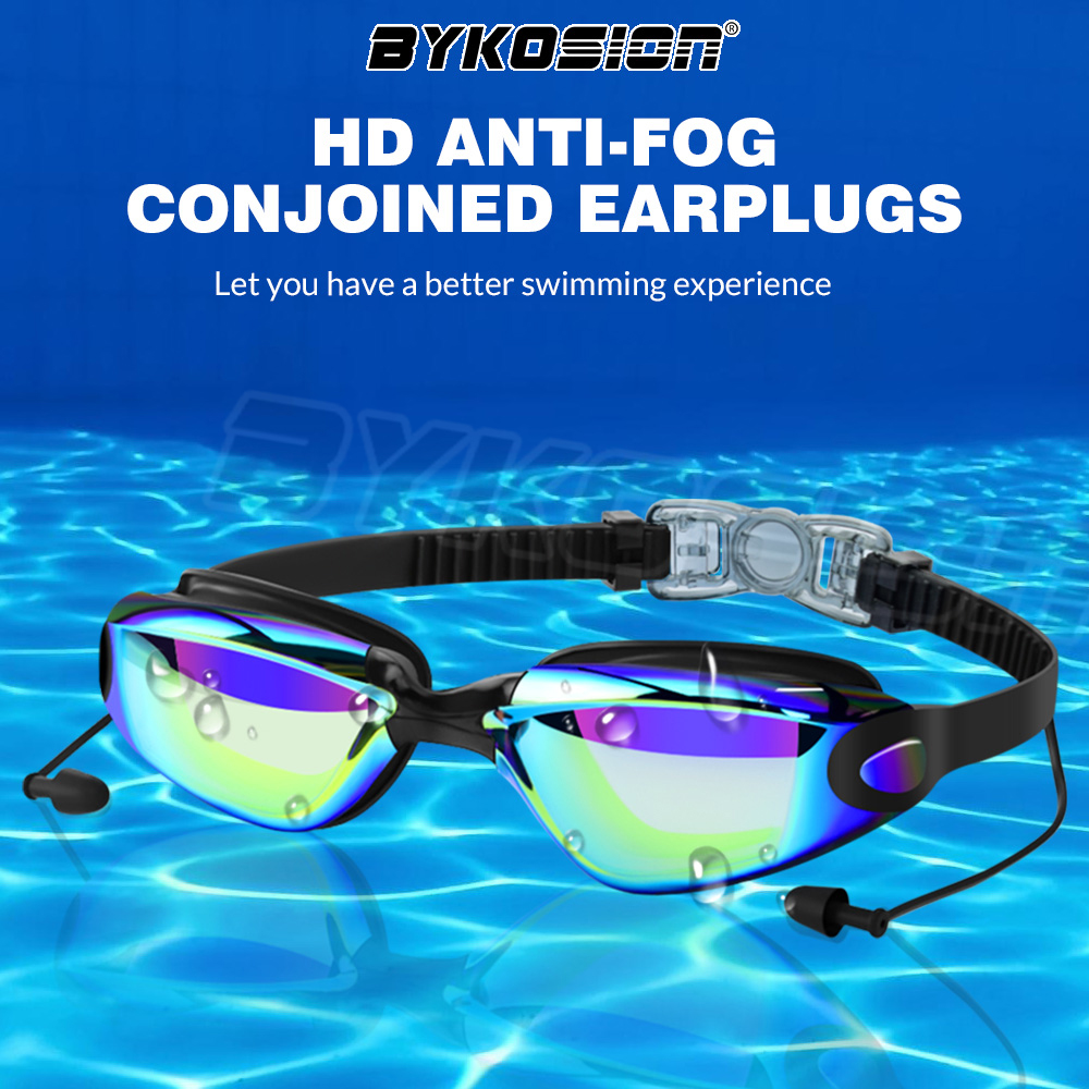 BYKOSION Swimming Goggles set 4 in 1 HD Adult Anti Fog Waterproof ...